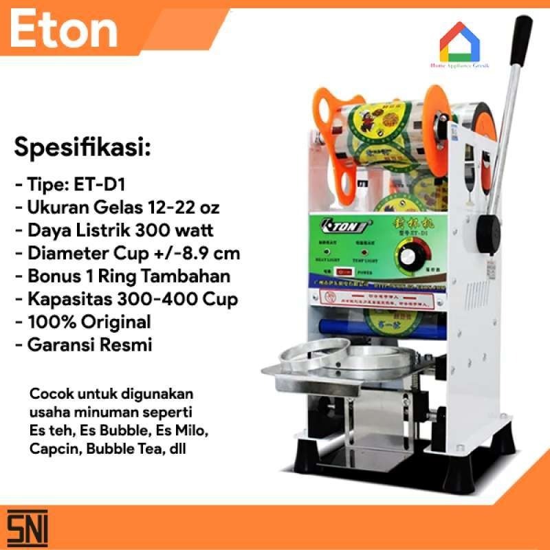 Jual CUP SEALER MACHINE ETON ET- D1 22OZ | Shopee Indonesia