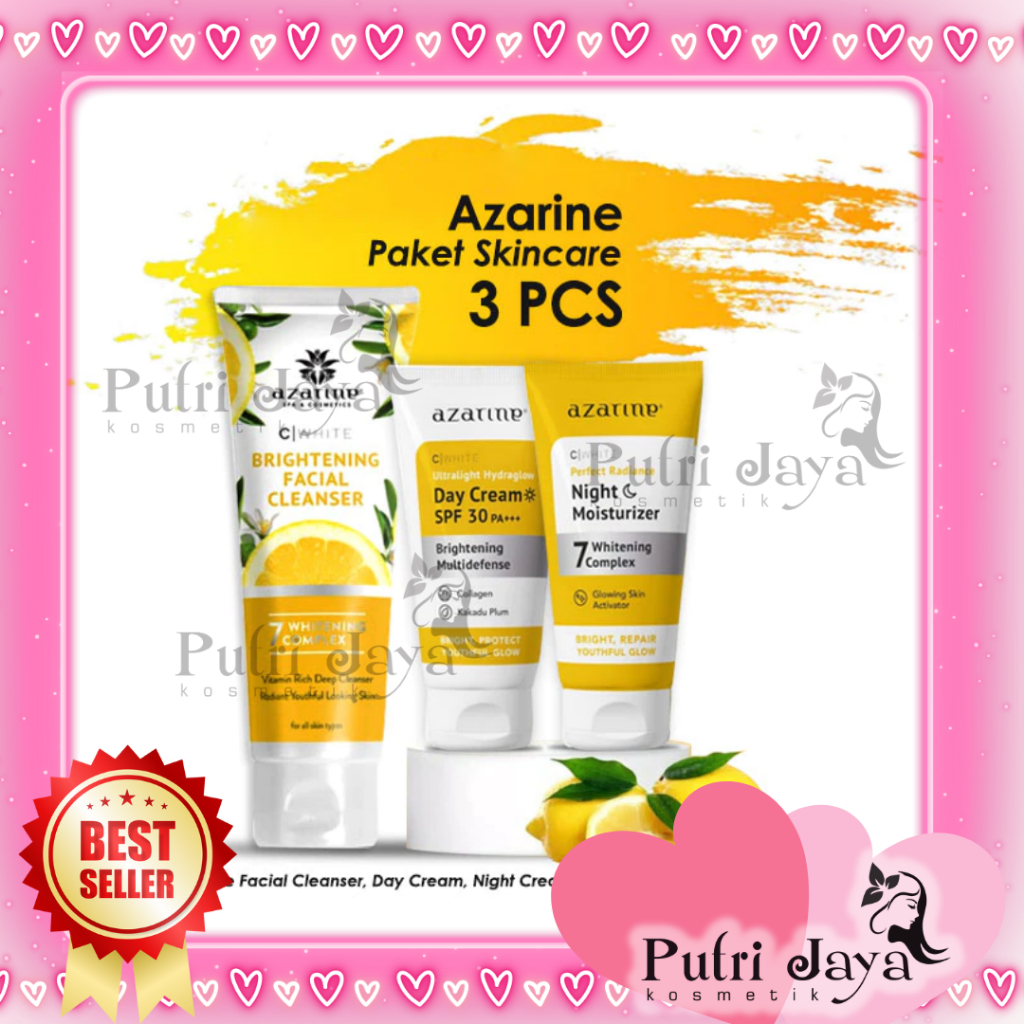 Jual AZARINE C-White Series | Brightening Cleanser /Night Moisturizer ...