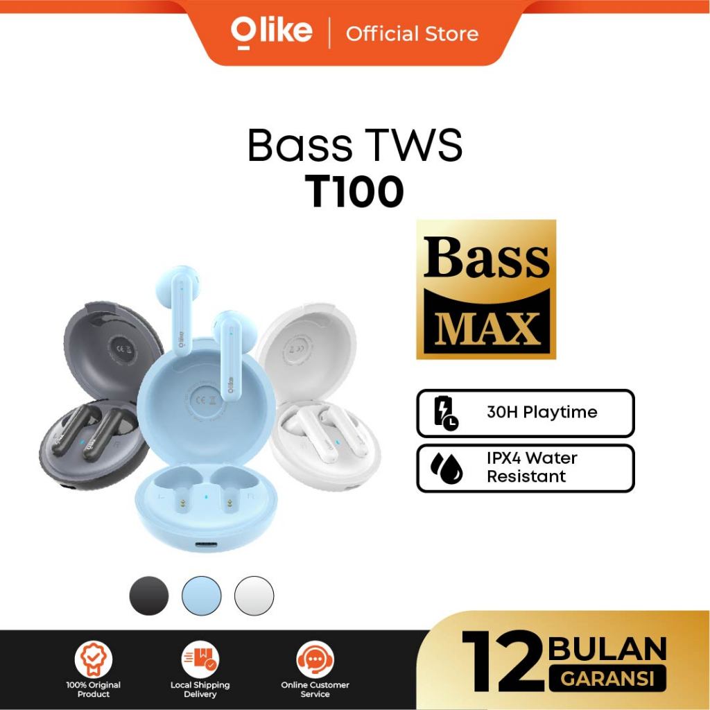 Jual OLIKE True Wireless Bluetooth Earphone Earbuds TWS Headset T100 | A6S | EJ6 | EJ4 - LIVE ...