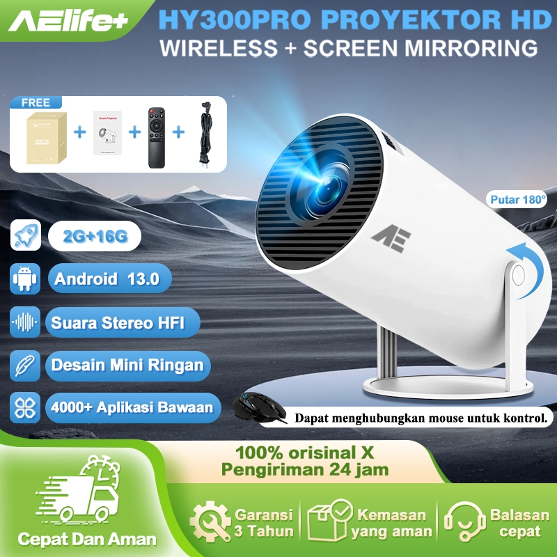 Jual AE Proyektor Android 13.0 4k Full HD Mini Infocus Proyektor Auto ...