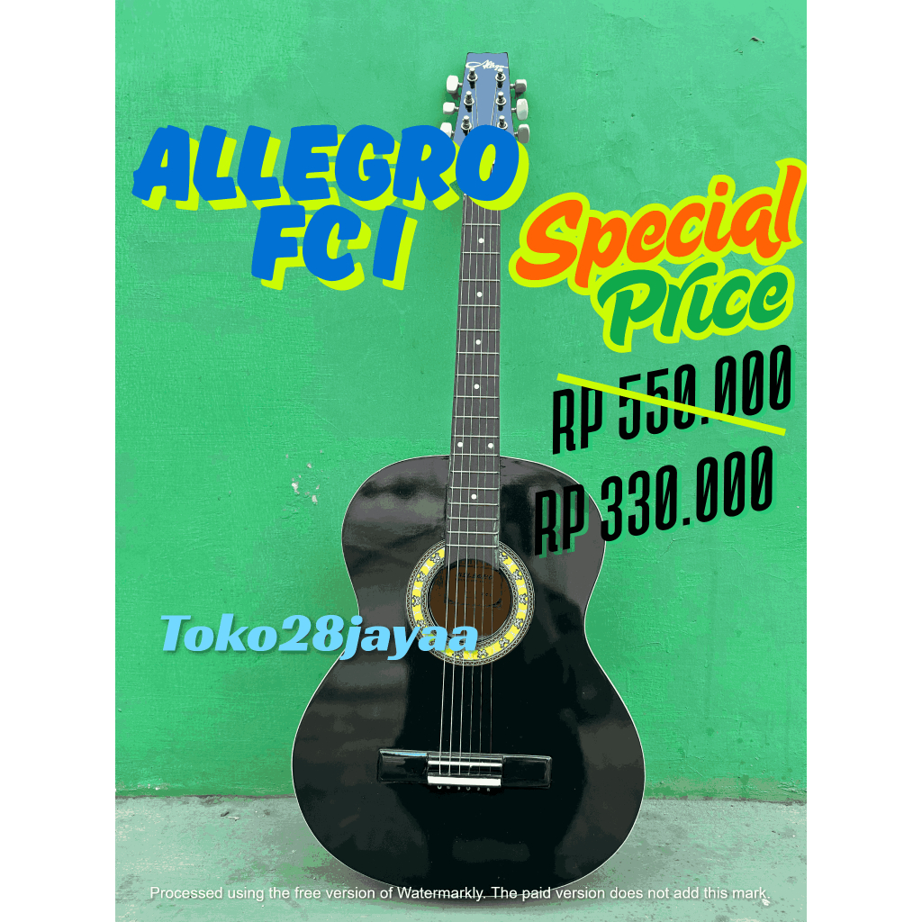 Jual Gitar ALLEGRO FC I HITAM ORIGINAL MURAH | Shopee Indonesia