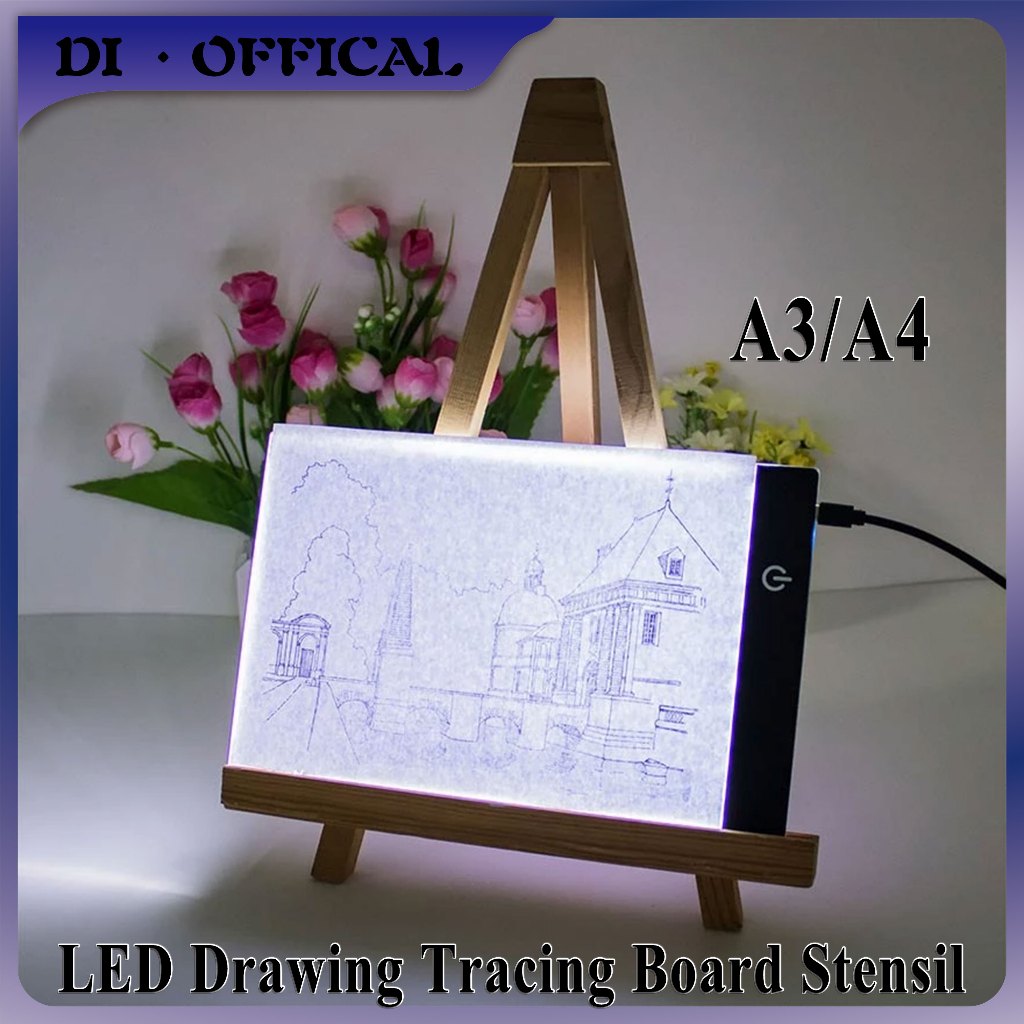 Jual A3/A4 LED Drawing Tracing Board Stensil Board Papan Jiplak Gambar ...
