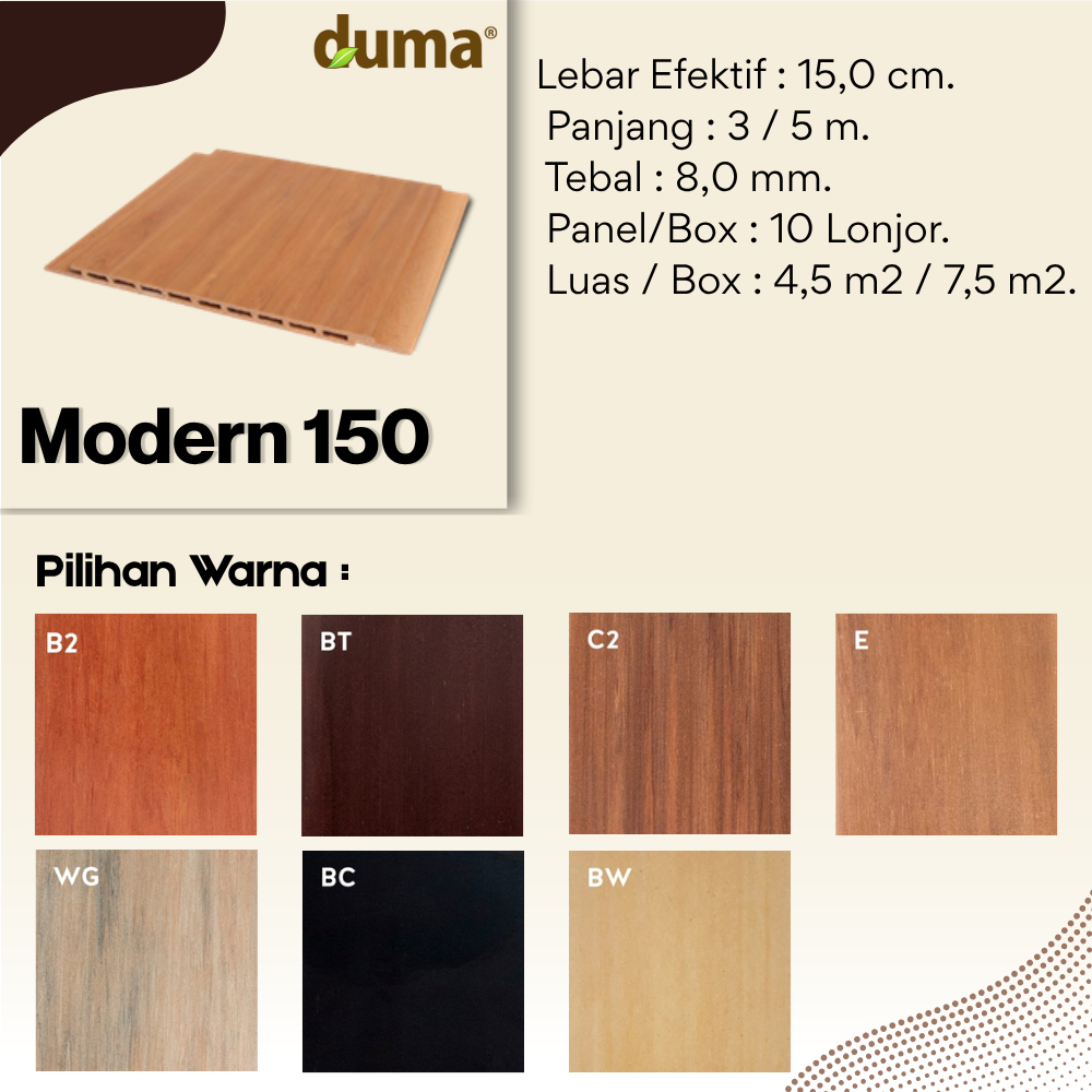 Jual DUMA PANEL WPC Modern 150 // Wallpanel & Plafon | Shopee Indonesia