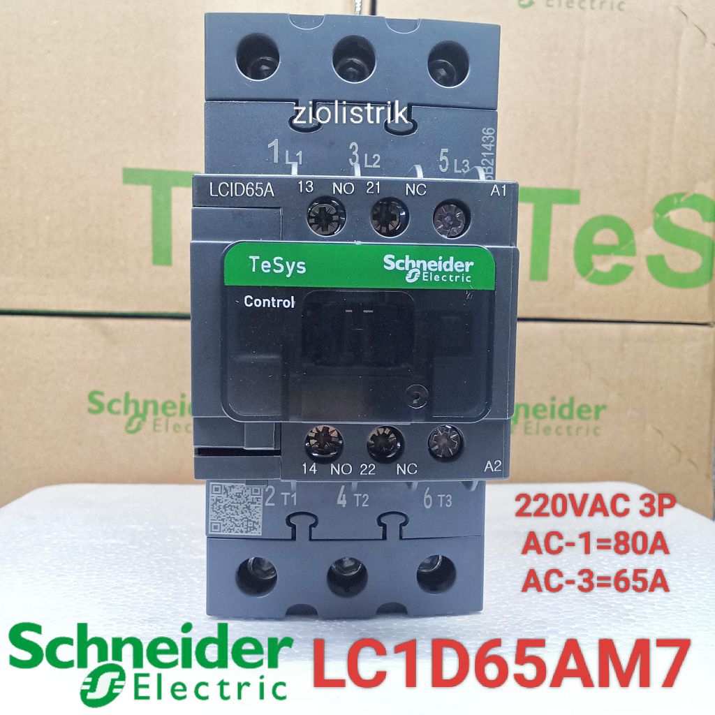 Jual kontaktor Contactor Schneider LC1D65AM7 / LC1D-65M7 220v 3p ...