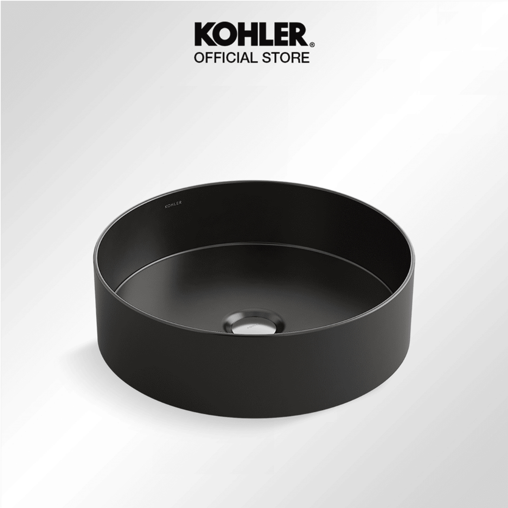 Jual KOHLER Mica Wastafel / Lavatory Vessel 16" Round Hitam / Honed ...