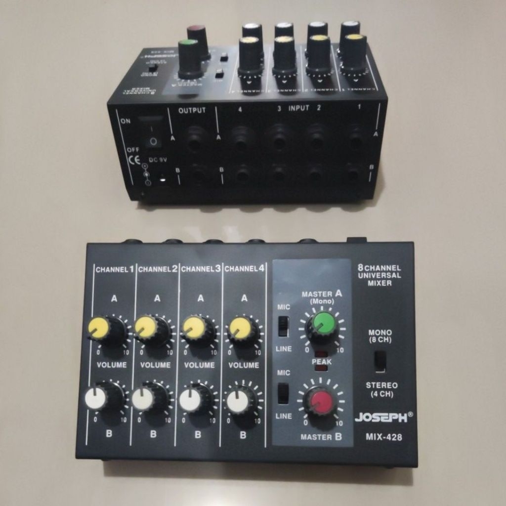 Jual Joseph Professional Console Karaoke Mixer 8 Channel Input Mic Mix ...