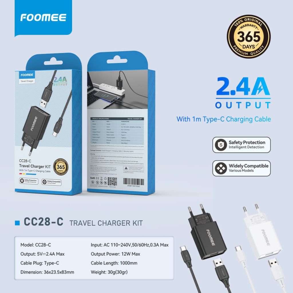 Jual Foome Charger KIT 2.4A CC-28C | Shopee Indonesia