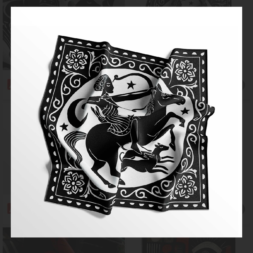 Jual CAPITAL - paisley motif black horse / slayer bandana multifungsi ...