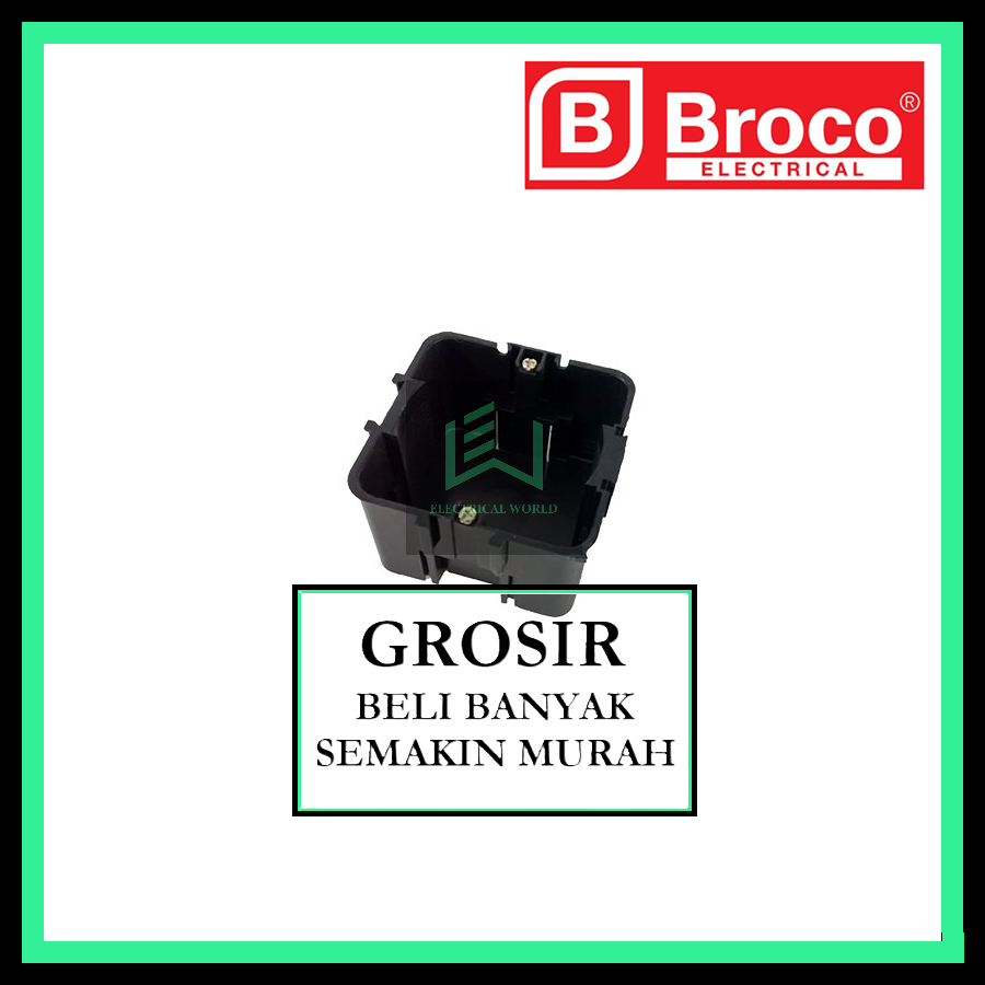 Jual (GROSIR) Inbow Dos Broco Segi Hitam IB Dus Doos Tanam Dudukan Stop ...