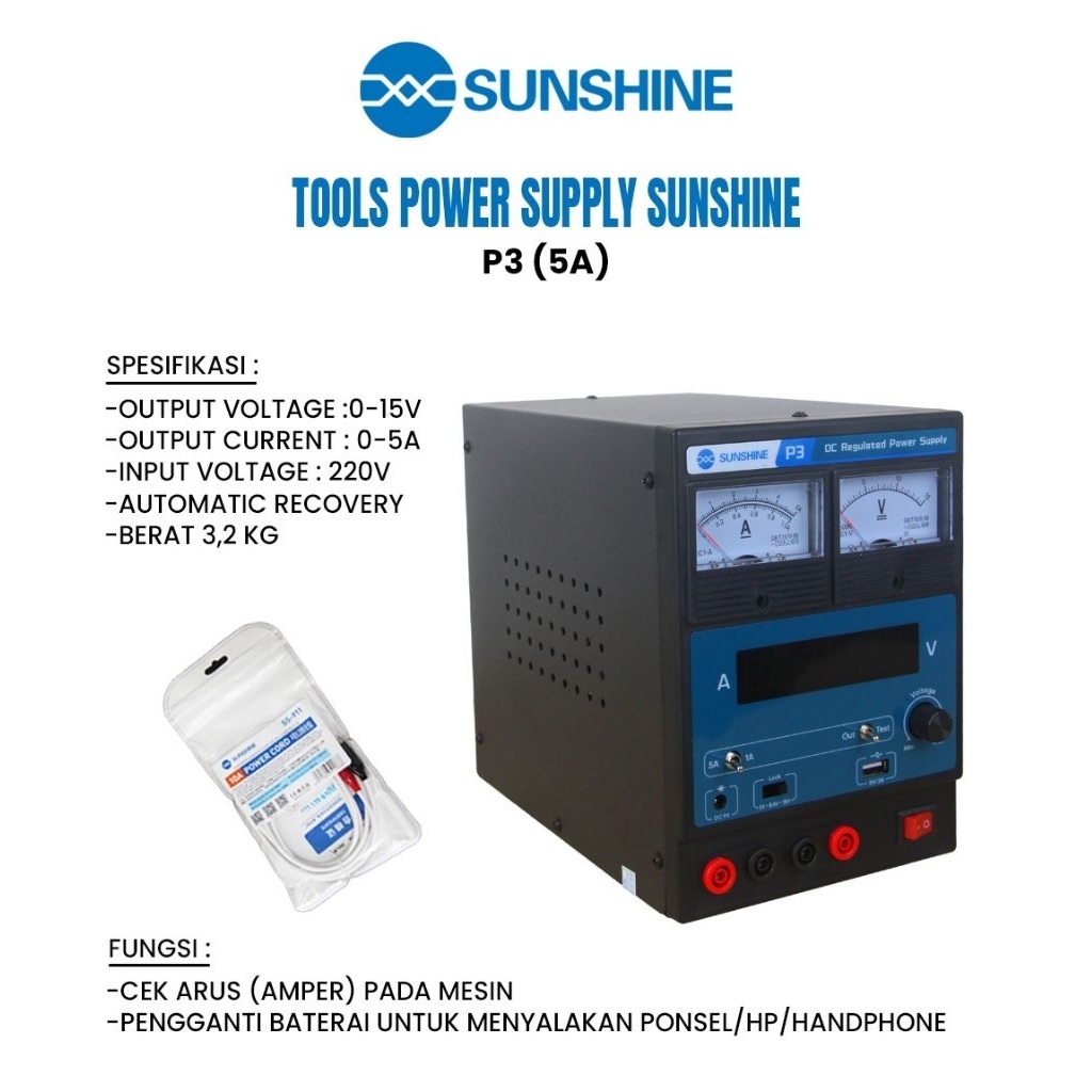 Jual TOOLS POWER SUPPLY SUNSHINE P3 5A | Shopee Indonesia