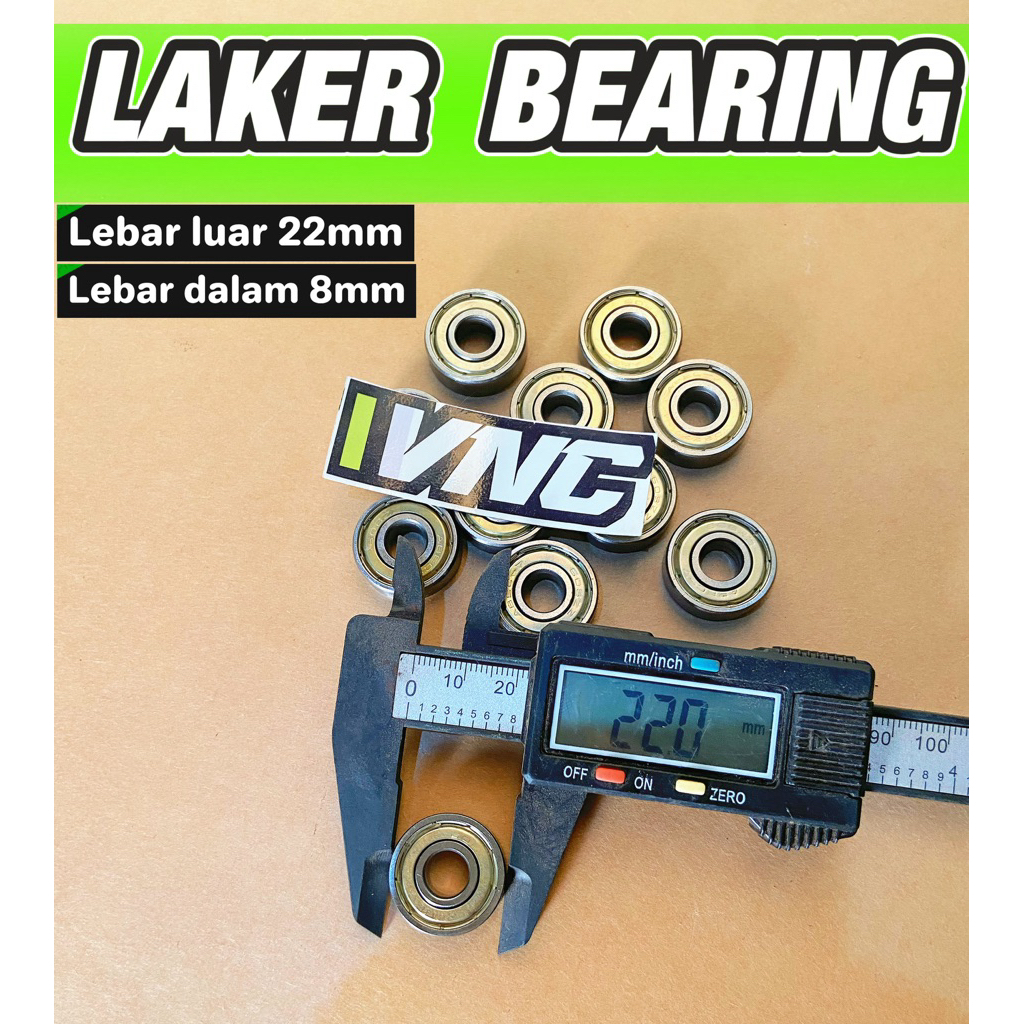 Jual LAKER BEARING KECIL diameter luar 22mm,diameter dalam 8mm laker ...
