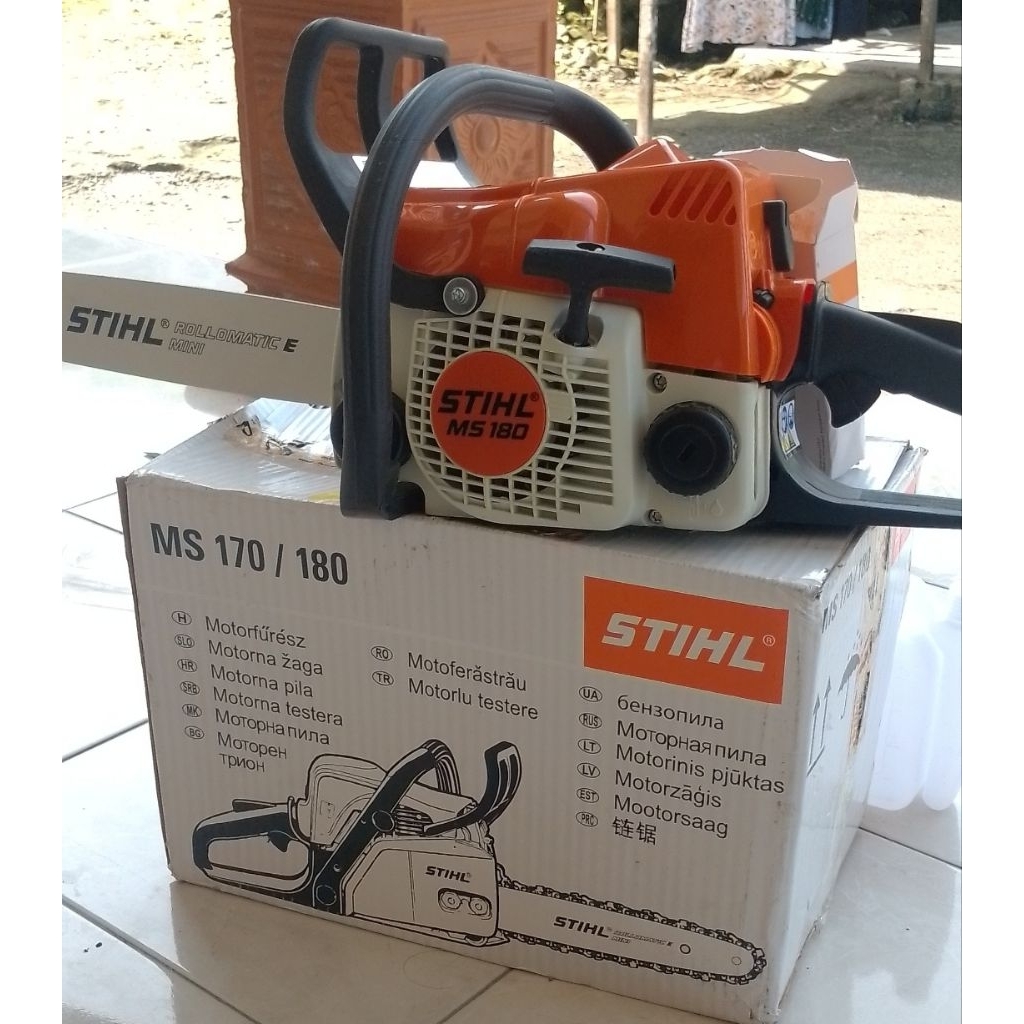 Jual CHAINSAW STIHL/SENSO/GERGAJI MESIN KAYU STIHL MS180 BAR 16 INCH ...