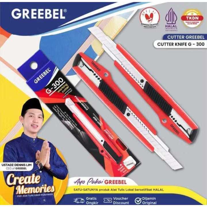 Jual ( 1 BIJI ) GREEBEL Cutter G-300 Cuter Besar / Anti Karat Cuter ...