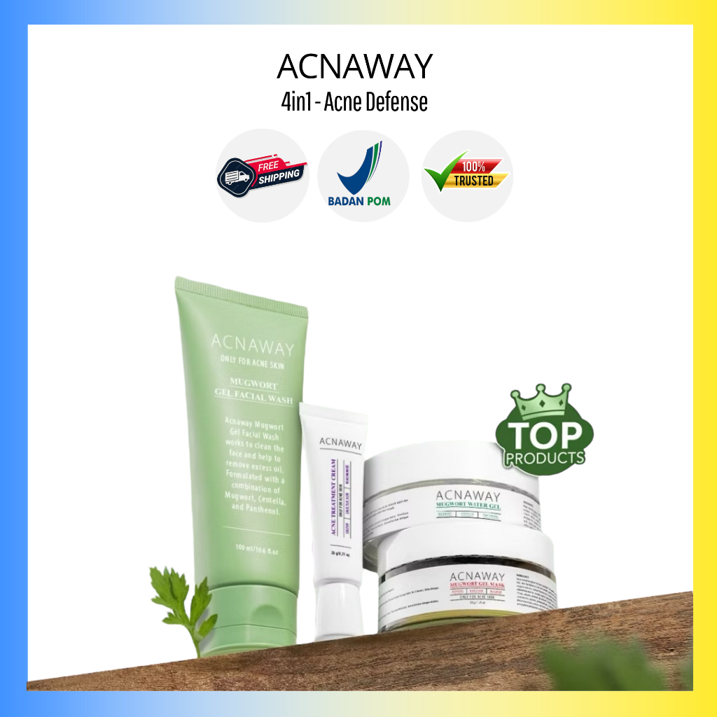 Jual ACNAWAY Bundle 4 in 1 Acne Defense | Rangkaian Lengkap untuk Kulit ...