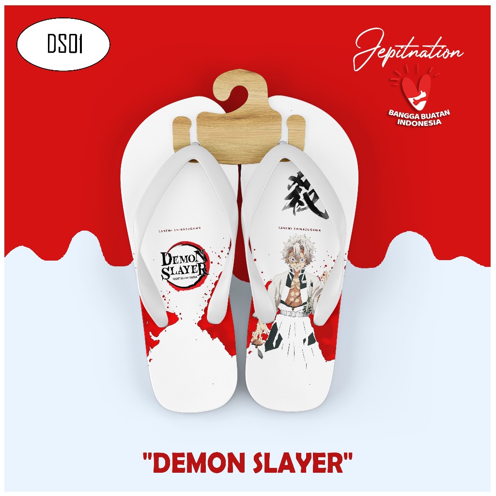 Jual [SENDAL JEPIT V2] DEMON SLAYER (DS0), JEPITNATION Sendal Jepit ...