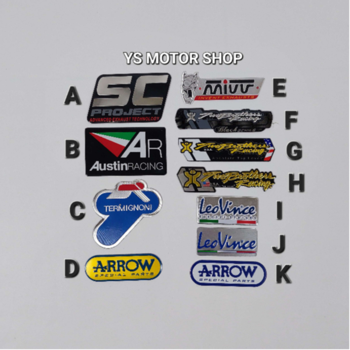 Jual Stiker Knalpot almunium Sc Project Austin Racing Mivv Twobrothers ...