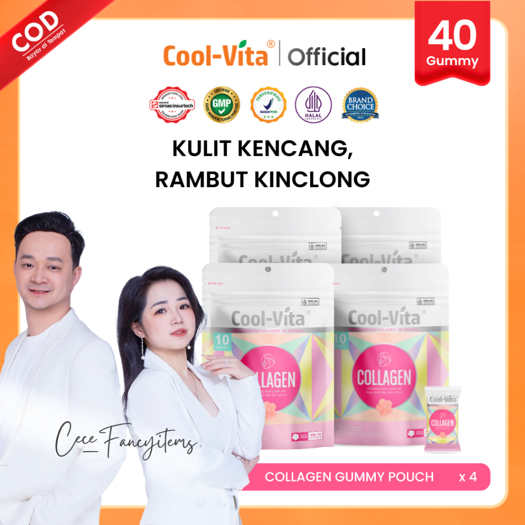 Jual 【Exclusive cece_fancyitems】Coolvita Paket 4 pouch Collagen Gummy ...