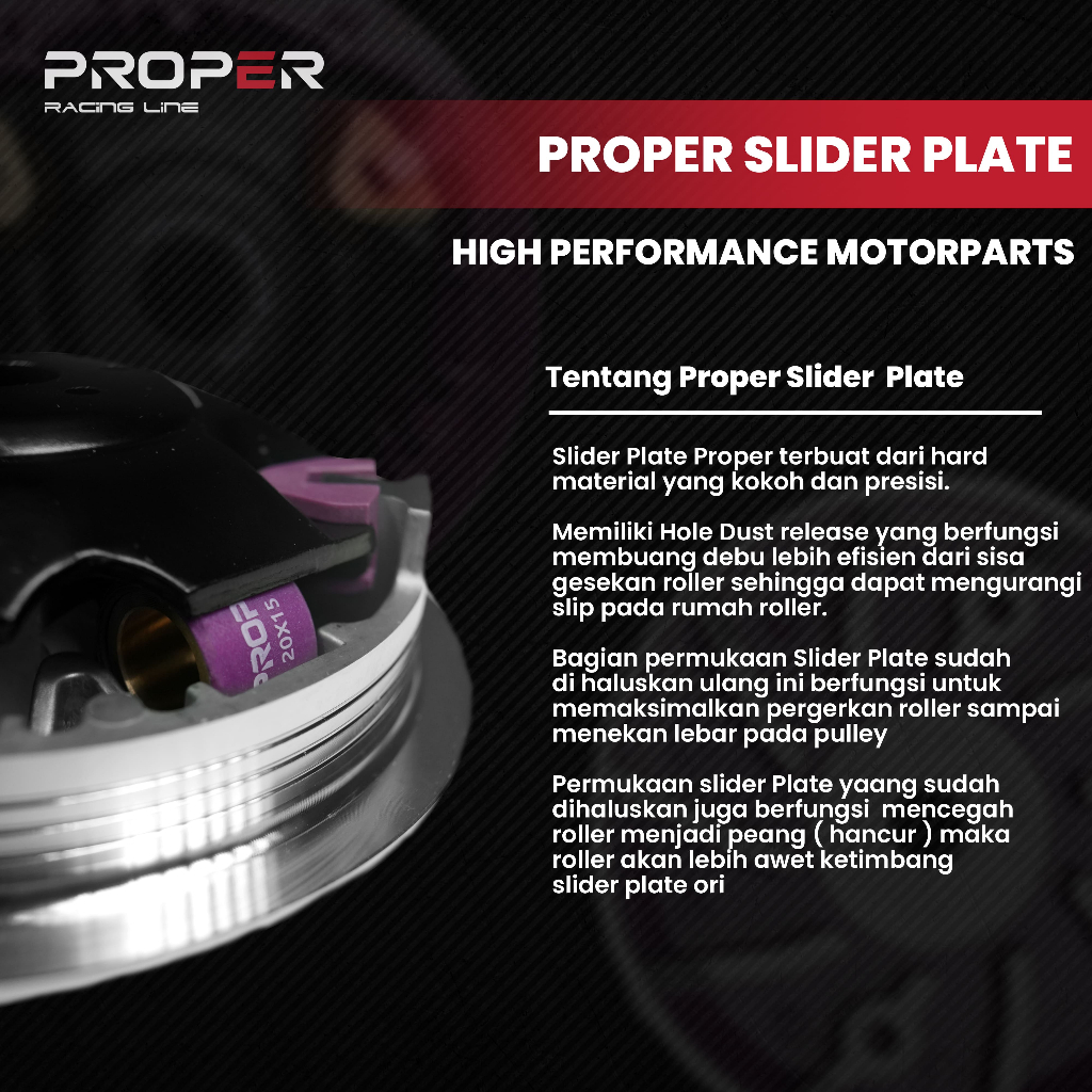 Jual PROPER RACING LINE SLIDER PLATE 2DP YAMAHA NMAX AEROX NMAX NEW ...