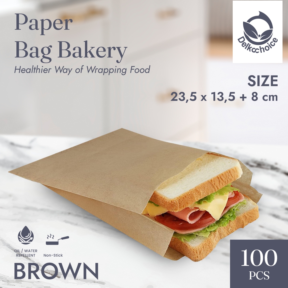 Jual PAPER BREAD BAG | Kantong Kertas Roti | Paper Bag Brown White ...