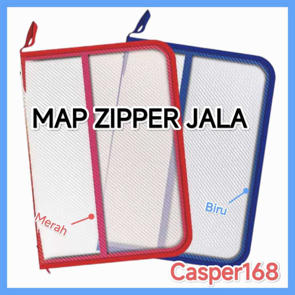 Jual MAP ZIPPER JALA / ZIPPER BAG SLETING / MAP PLASTIK SLETING (FOLIO ...