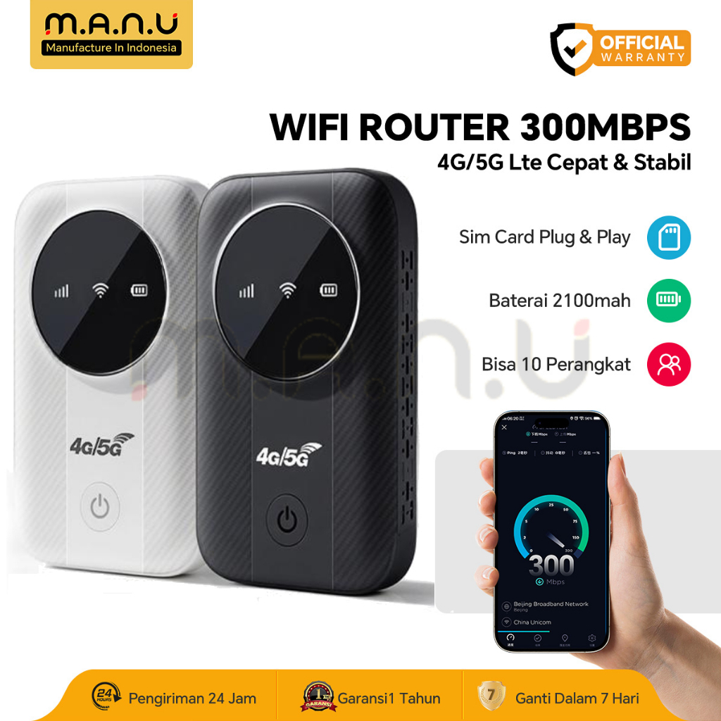 Jual MANU Modem WiFi 4G LTE Portable Router Mini | Mifi Hotspot WiFi ...