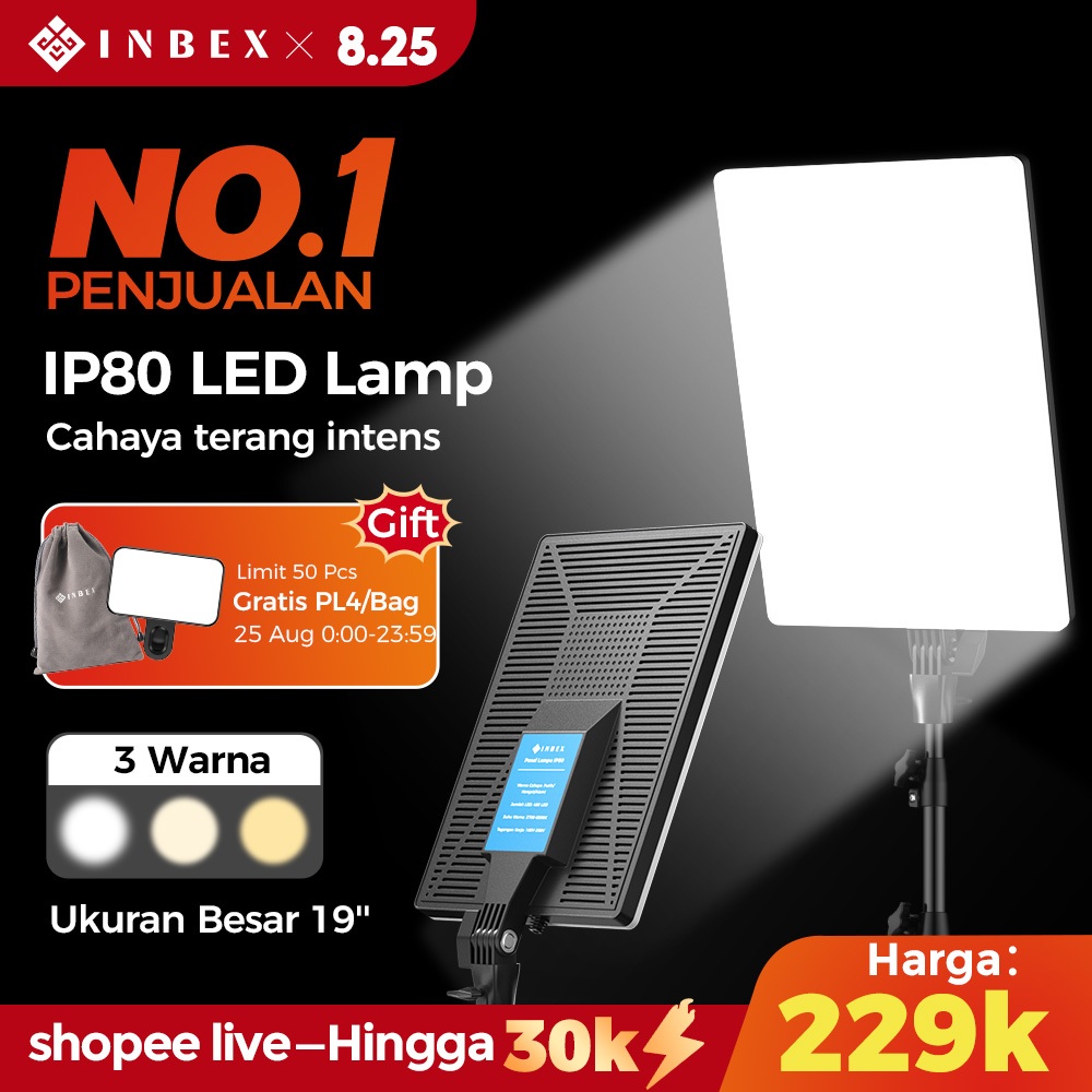 Jual ⭐19‘’ Besar】 INBEX IP80 80W lighting Studio 20 inci foto Lampu ...
