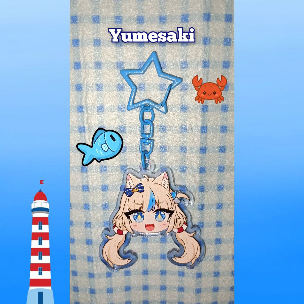 Jual Keychain sameko saba vtuber gwar gura | Shopee Indonesia
