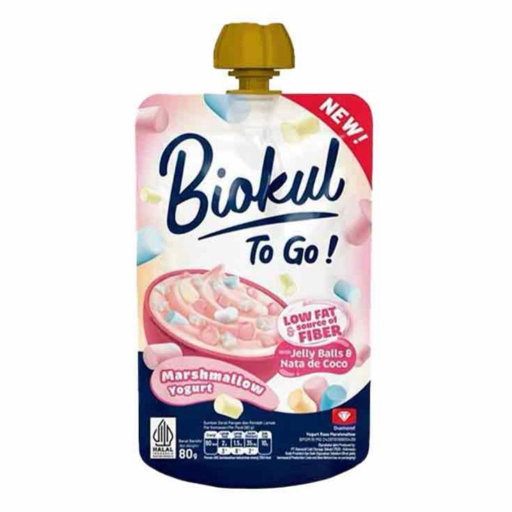 Jual [ 6 Pcs ] Biokul To Go Yogurt Pouch 80gr / Marshmallow / Brown ...