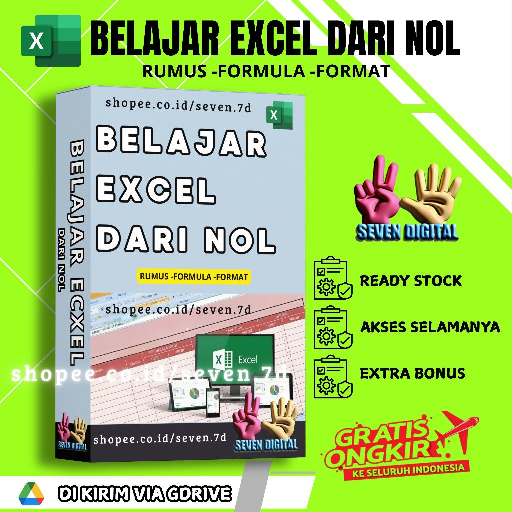 Jual PROGRAM BELAJAR EXCEL RUMUS & FORMULA Dari NOL - Panduan Santai MS Excel Dari Dasar Hingga ...