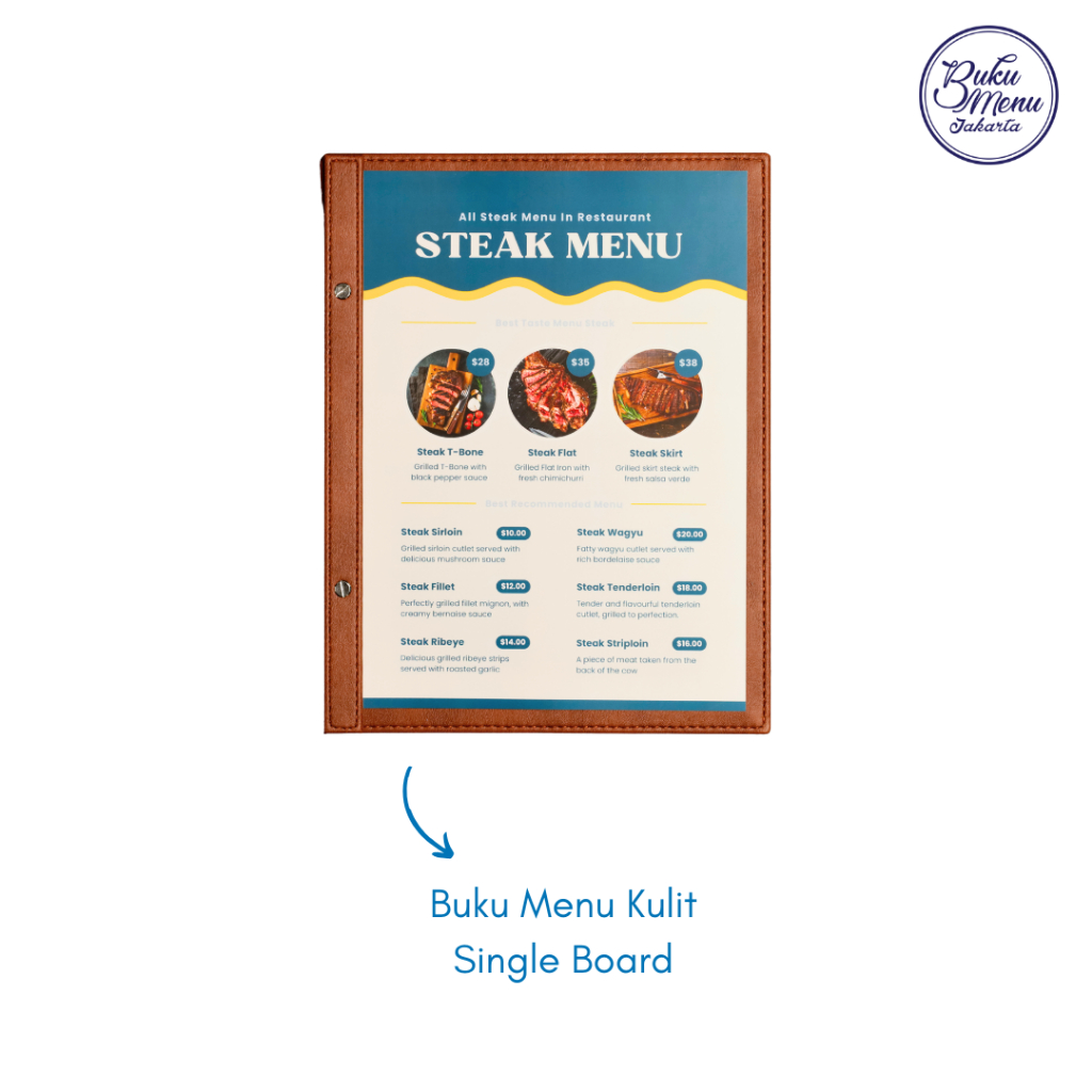 Jual Buku Menu Jakarta - Buku Menu Kulit Premium Cafe Series Single ...