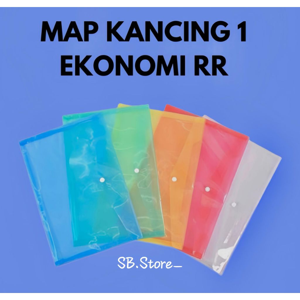 Jual 12 PCS Map Kancing 1 / Map Plastik 1 Kancing / Map Dokumen Kancing ...