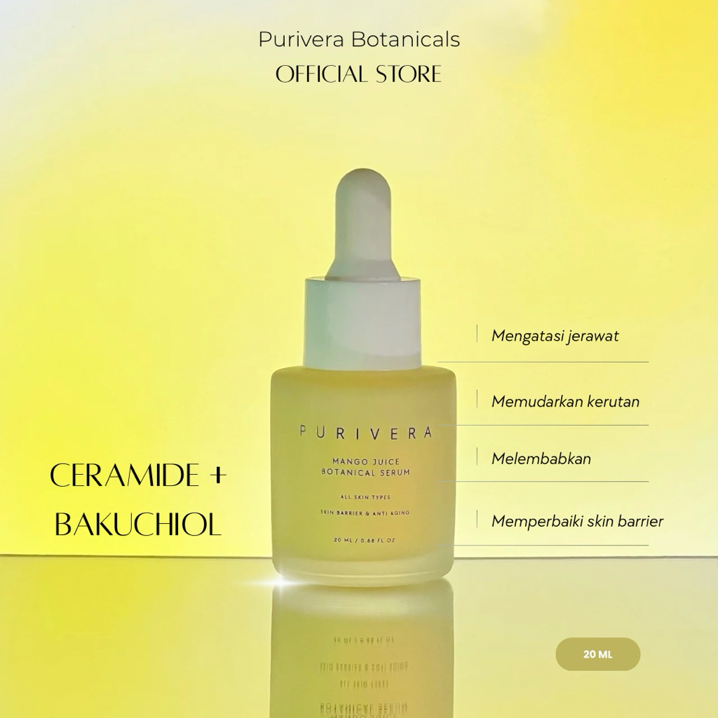 Jual Mango Juice Serum - PURIVERA BOTANICALS - (Ceramide, Bakuchiol ...