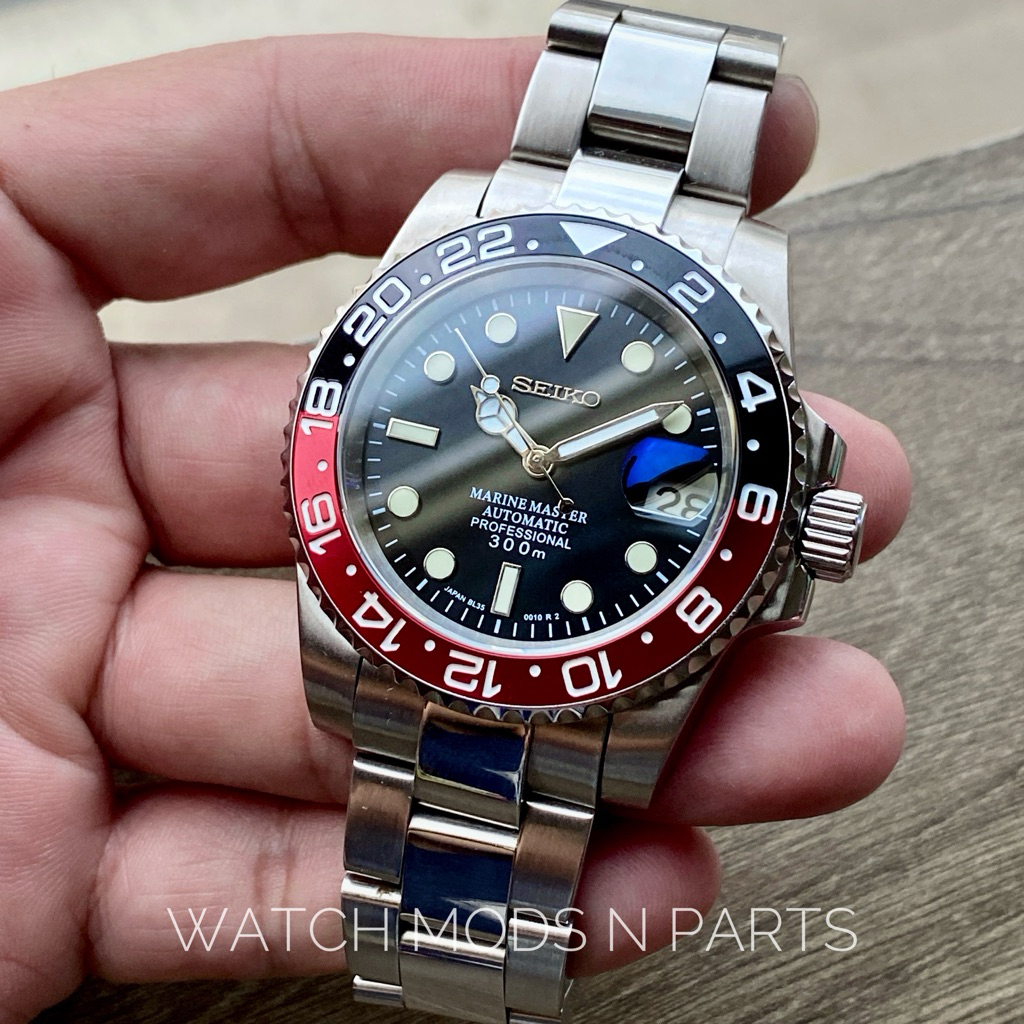 Jual WMNP Seiko Mod Movement Seiko NH35 Coke GMT Bezel | Shopee Indonesia