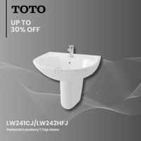 Jual Wastafel Wall Hung TOTO LW241CJ + Pedestal TOTO LW242HFJ / TOTO ...