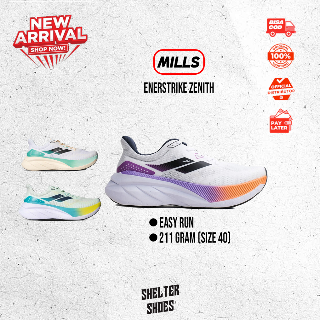 Jual MILLS ENERSTRIKE ZENITH SEPATU RUNNING SEPATU LARI SEPATU RUNNING ...