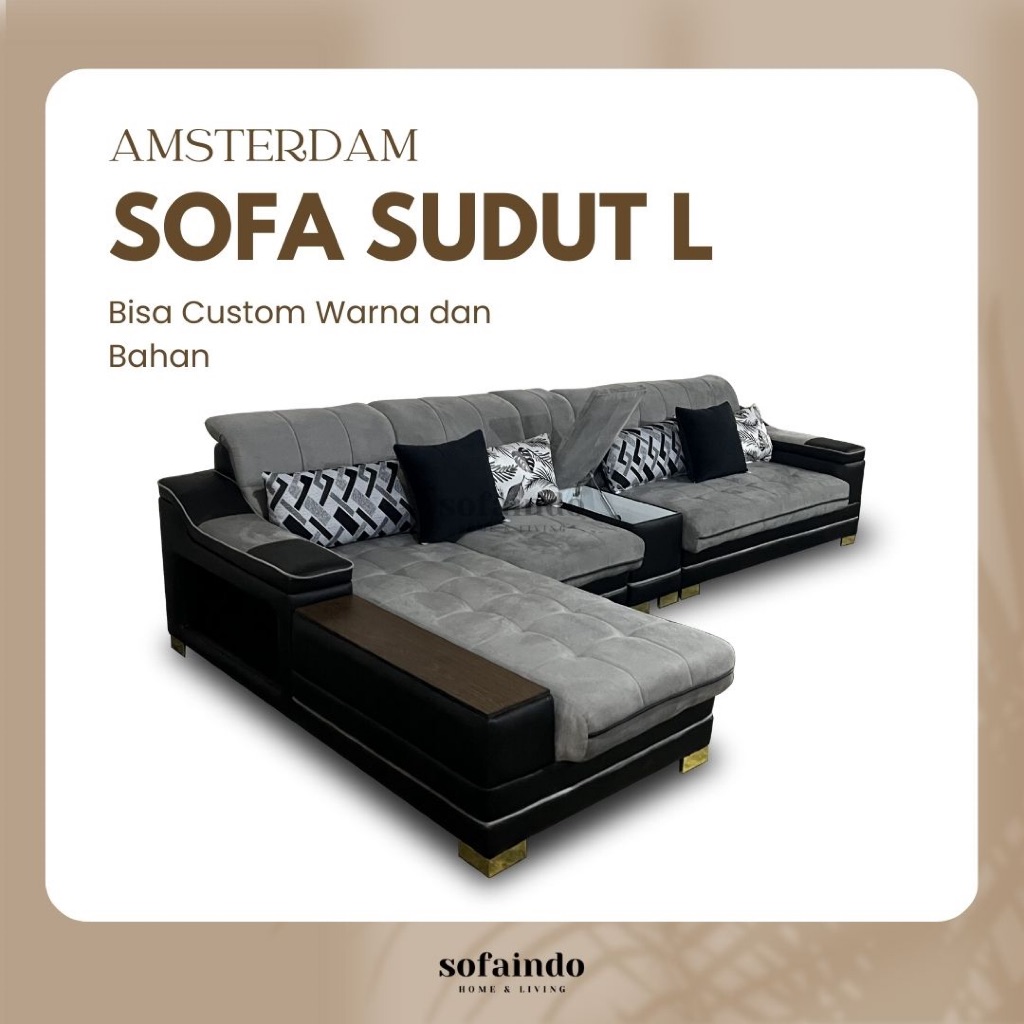 Jual Sofa Sudut / Sofa L Minimalis – Amsterdam 320cm x 180cm (sofa ...