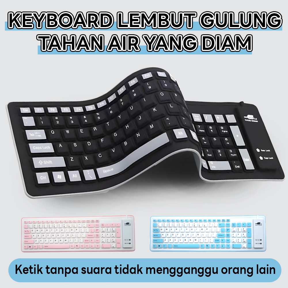 Jual Anti Flexible Air Bahan Gulung Raret Keyboard Karet Usb Flexible ...