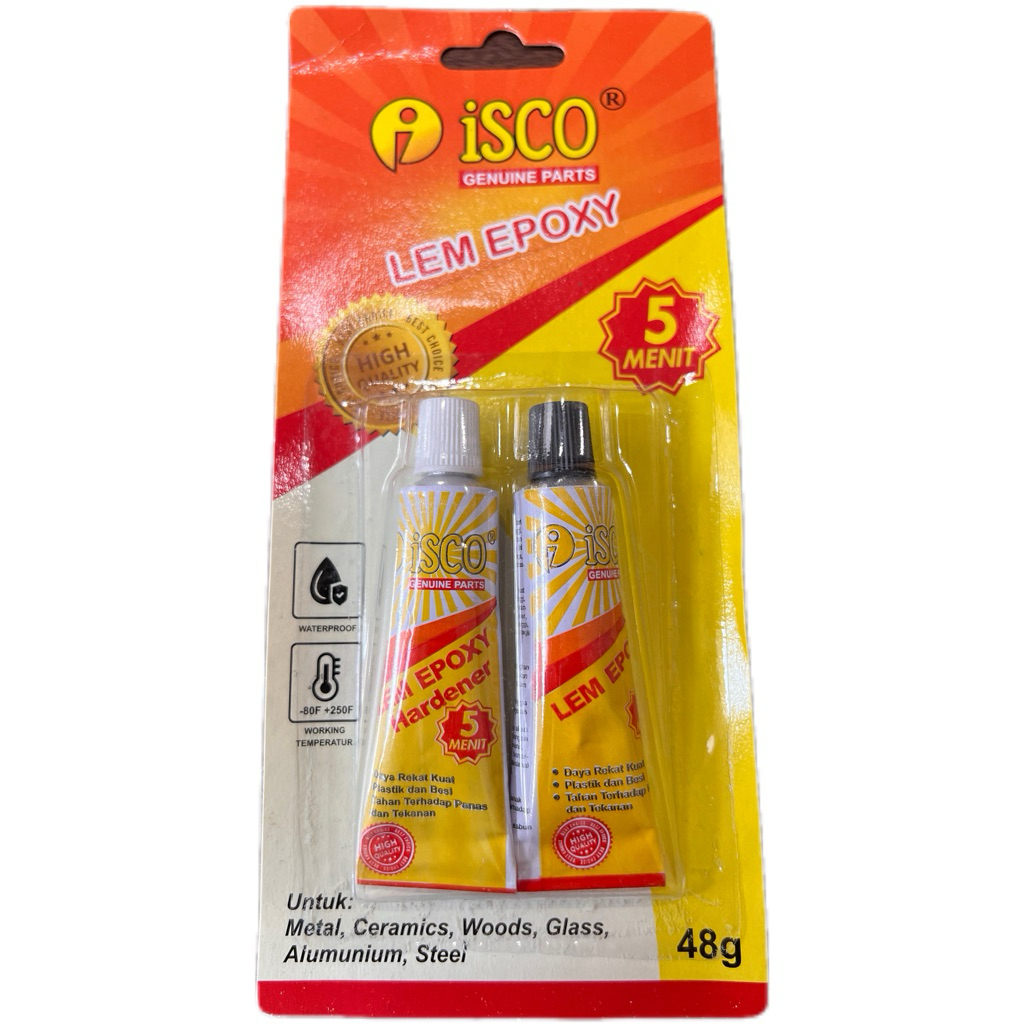 Jual Lem Besi Epoxy Plastik Steel 5 Menit 48 gram Ecer | Shopee Indonesia