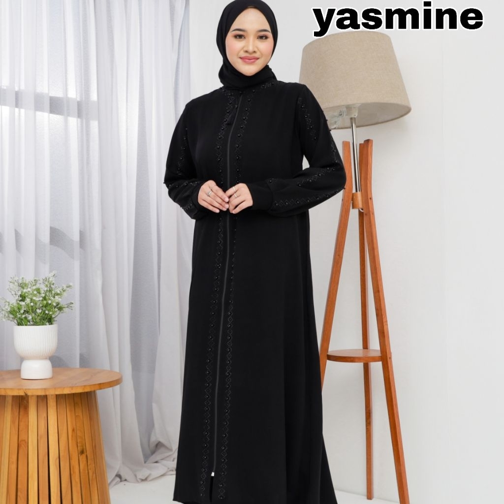 Jual Abaya couple Arab Bordir Kimono Turkey India Jetblack haura Hitam ...