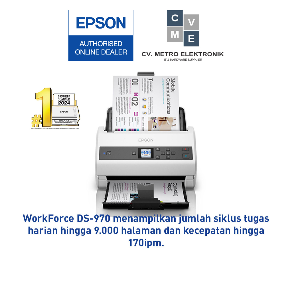 Jual Scanner EPSON WorkForce DS-970 DS970 970 TKDN A3 Carrier sheet ...