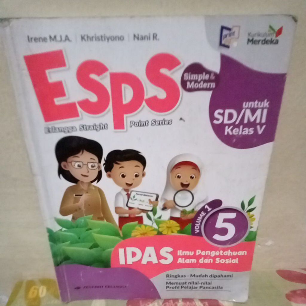 Jual ESPS IPAS ILMU PENGETAHUAN ALAM DAN SOSIAL 5 VOLUME 1 SD MI KELAS ...