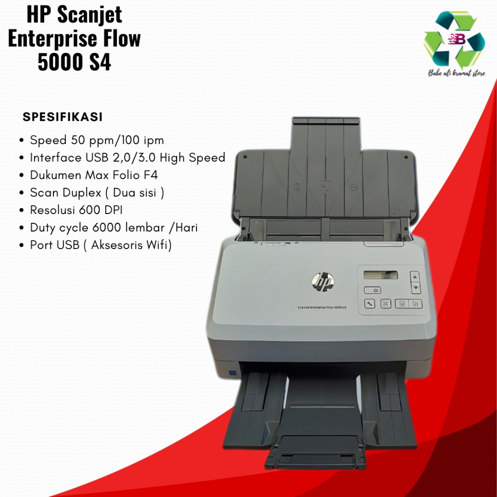 Jual HP Scanjet Enterprise Flow 5000 S4 – Scanner Cepat ADF Duplex 50 ...