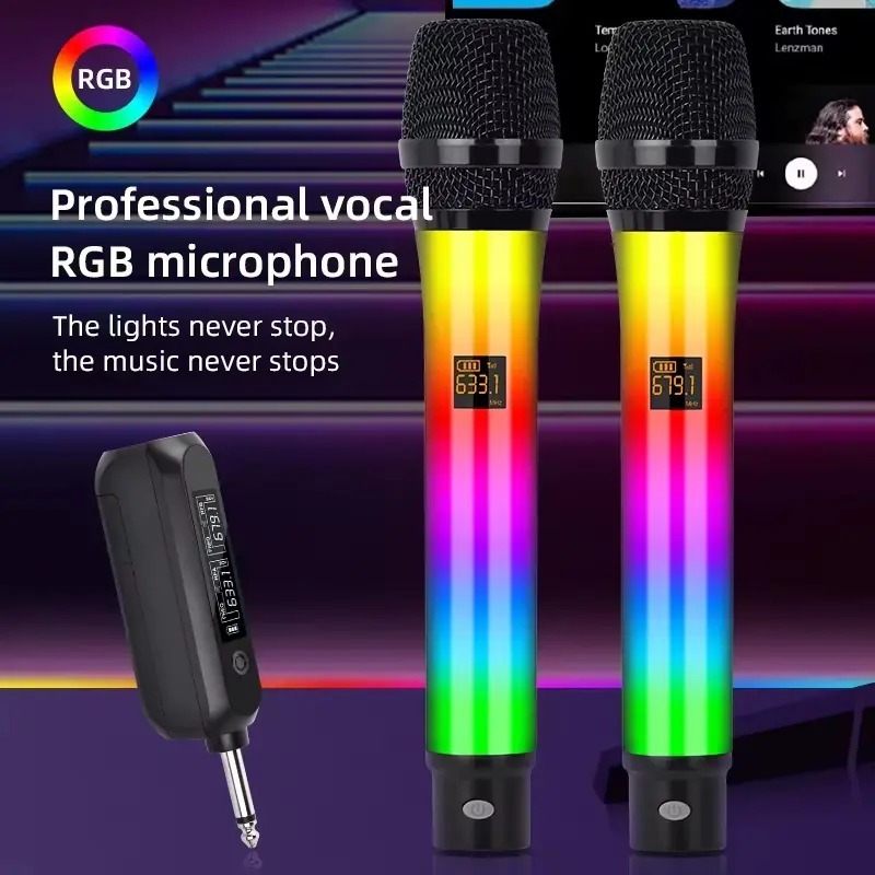 Jual Wireless Microphone SM-809 & SM-810 Lampu RGB Mikrofon Handheld ...
