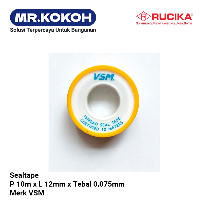 Jual Seal Tape VSM model Onda / TBA VSM / Seal Tape Onda 12mm x 10 ...