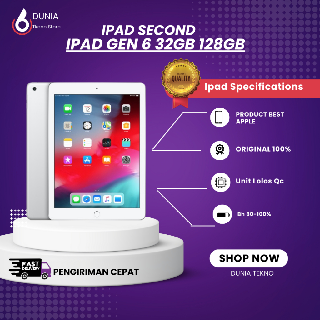 Jual Ipad 6 32GB 128GB Wifi Only Second TERMURAH JAMINAN ORIGINAL APPLE | Shopee Indonesia