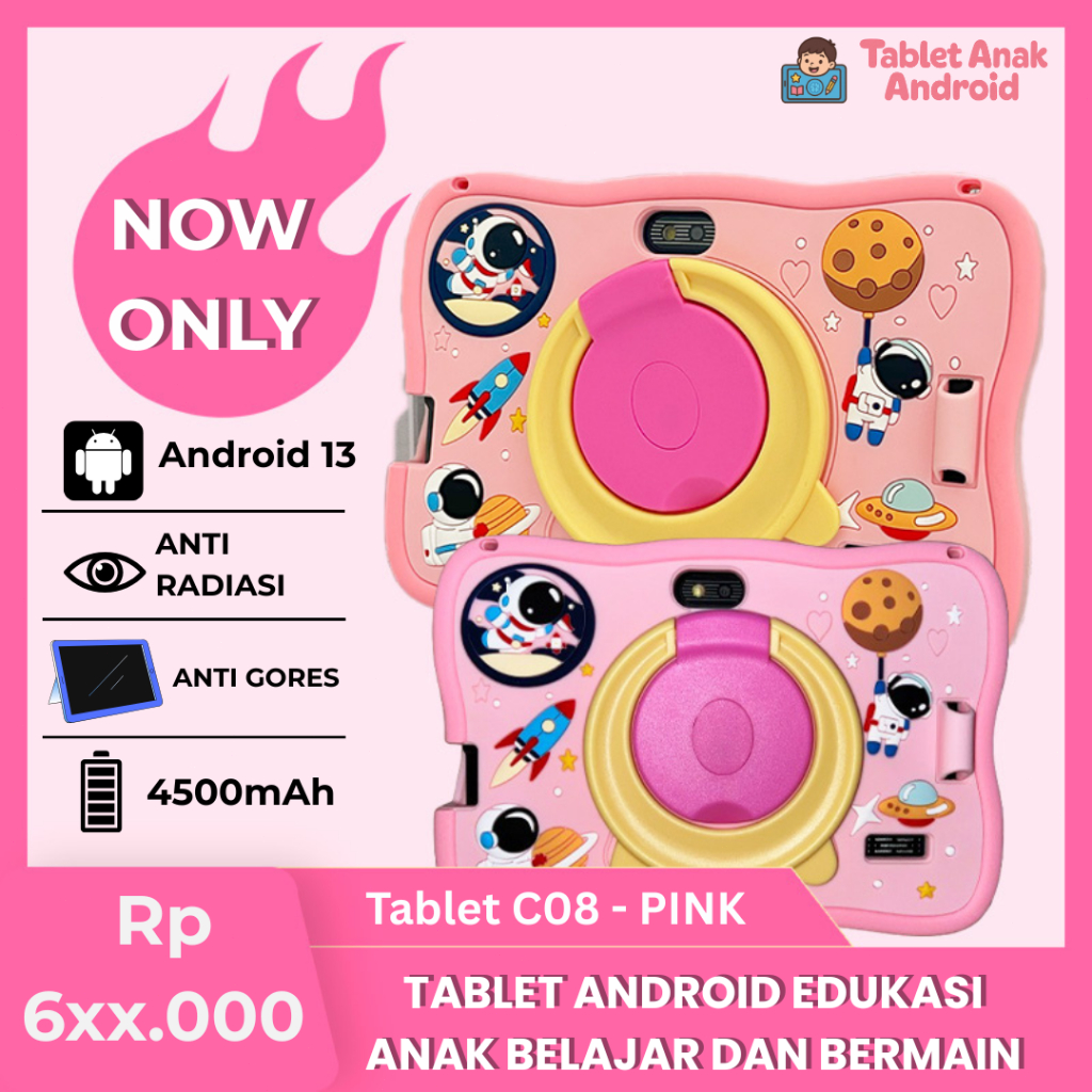 Jual TECHCOOLVO Tablet Anak Ram 4/64G Touch Screen 8inch Android 13 ...