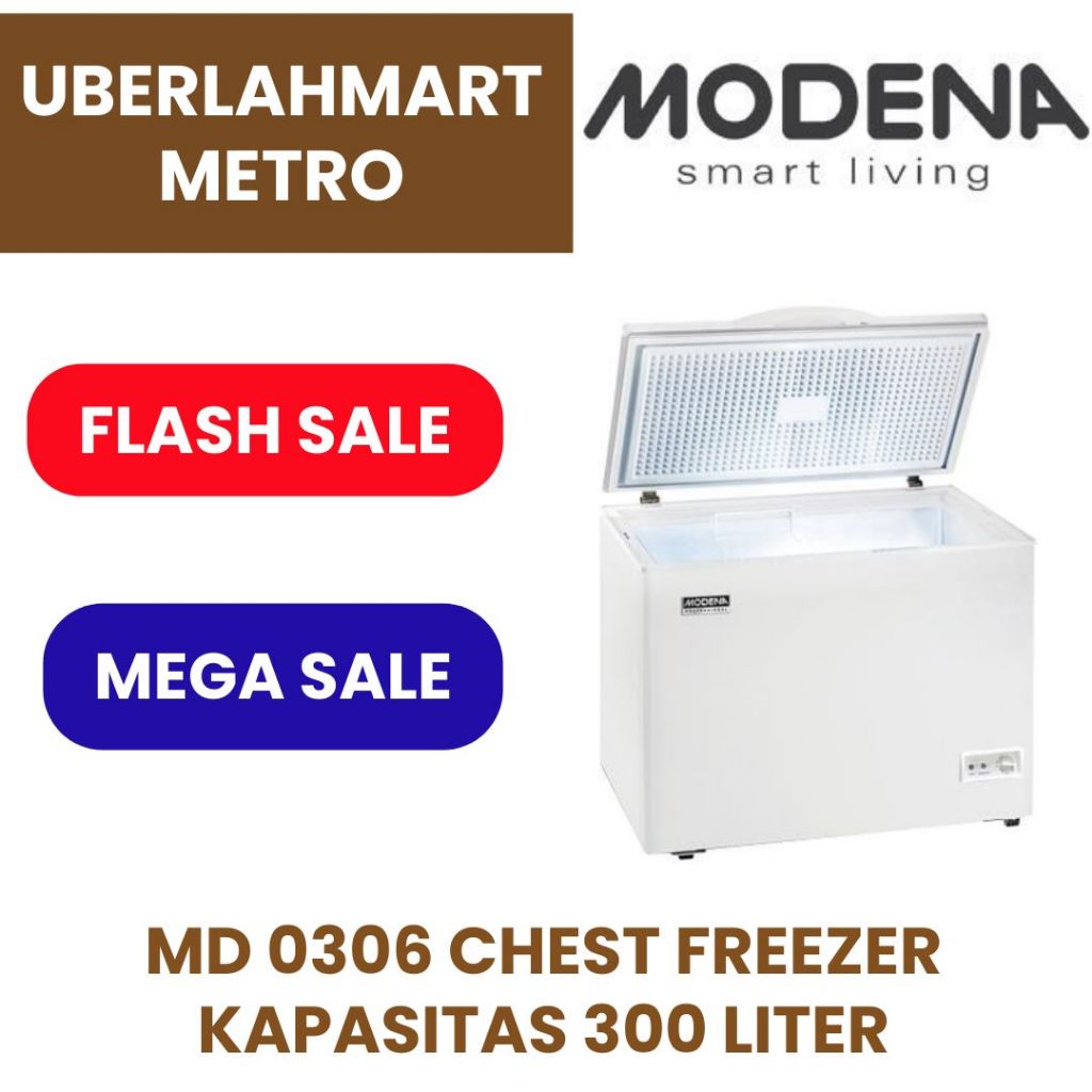 Jual MODENA CHEST BOX FREEZER MD 0316 KAPASITAS 300 LITER | Shopee ...