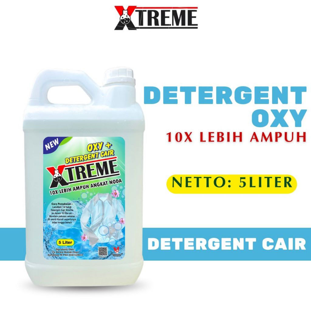 Jual XTREME Deterjen Oxy 5Liter 10x Lebih Ampuh Angkat Noda | Shopee ...