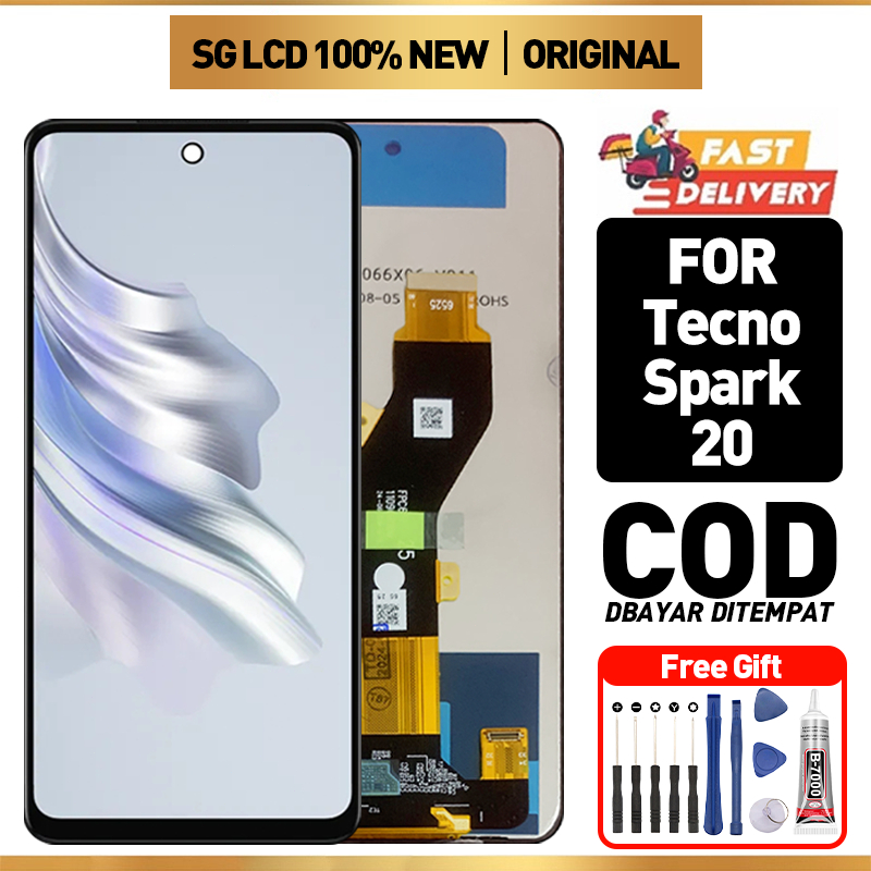 Jual LCD tecno spark 20 Original Touchscreen asli Fullset Crown Murah Ori Compatible For Glass ...