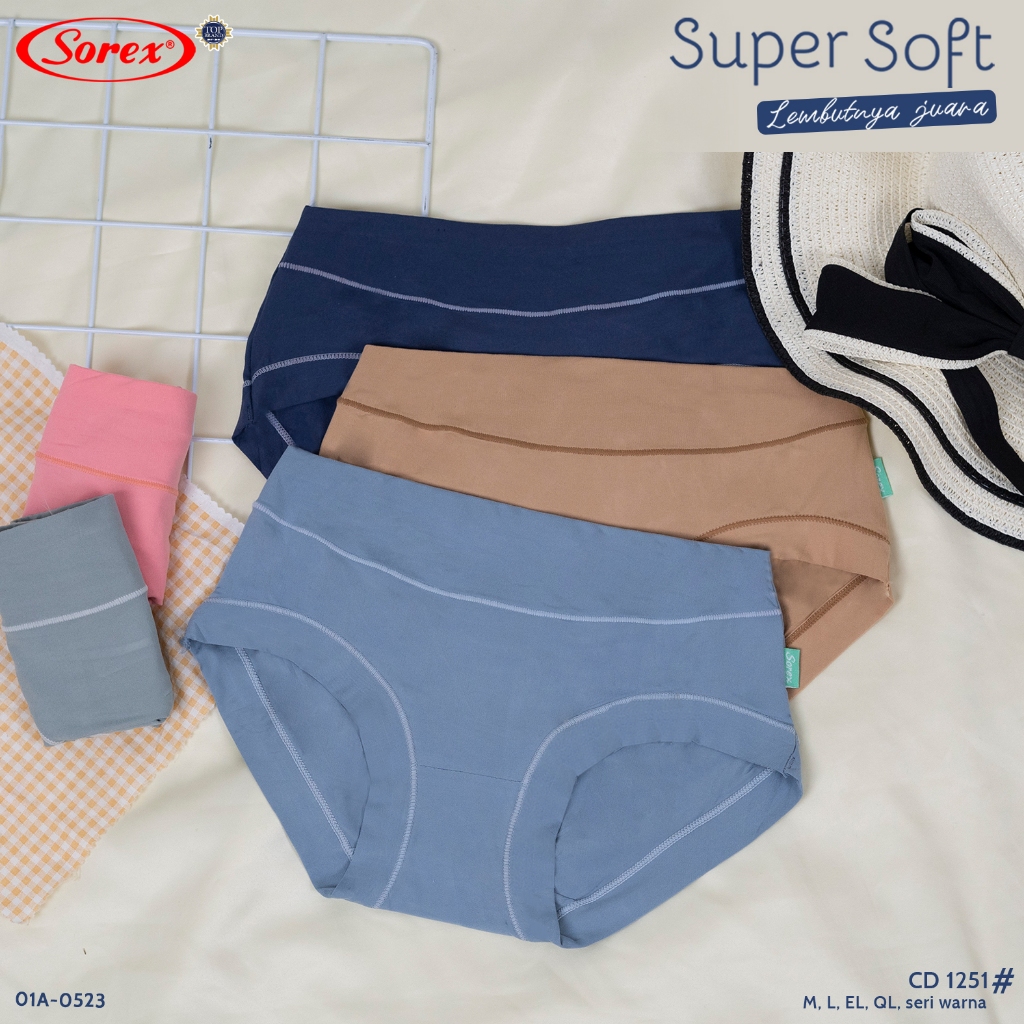 Jual 3 Pcs Celana Dalam Wanita SOREX - SUPER SOFT SERIES - CD Underwear - Pakaian Dalam Wanita ...